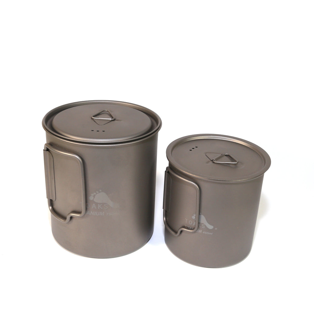 TOAKS Titanium 750ml Pot and 450ml Cup Combo Set – TOAKS Outdoor