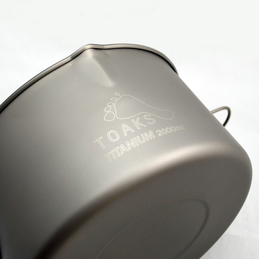 TOAKS Titanium 2000ml Pot with Bail Handle – TOAKS Outdoor